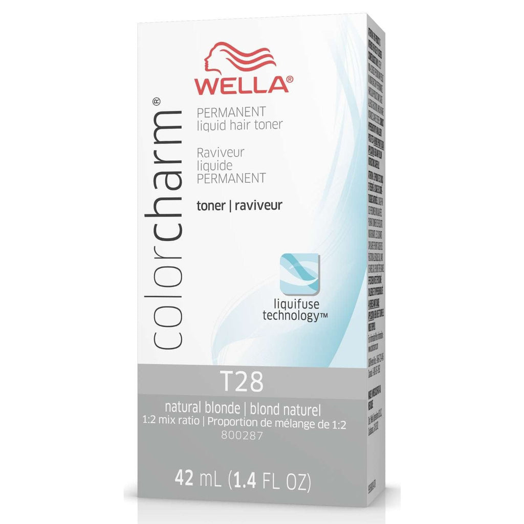 Wella Colorcharm Permanent Liquid Hair Toner T28 Natural Blonde 1.4 Fl ...